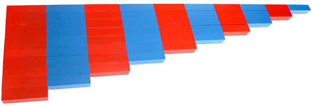 Math Montessori Red Blue Number Rods Count from 1 to 10 - Montessori ...