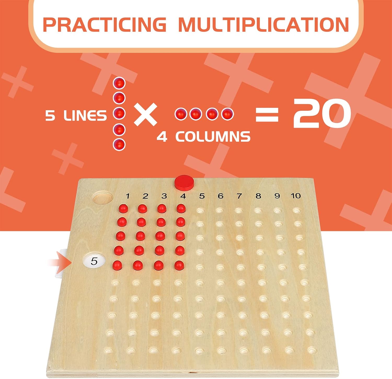 Montessori Multiplication and Division Board Game with Beads ...